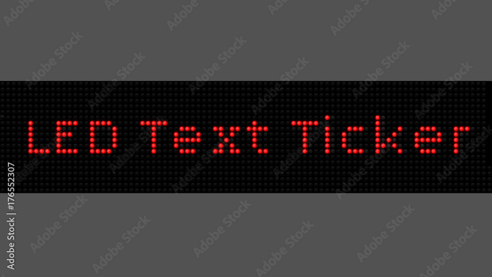 LED Ticker Text Title Stock Template | Adobe Stock