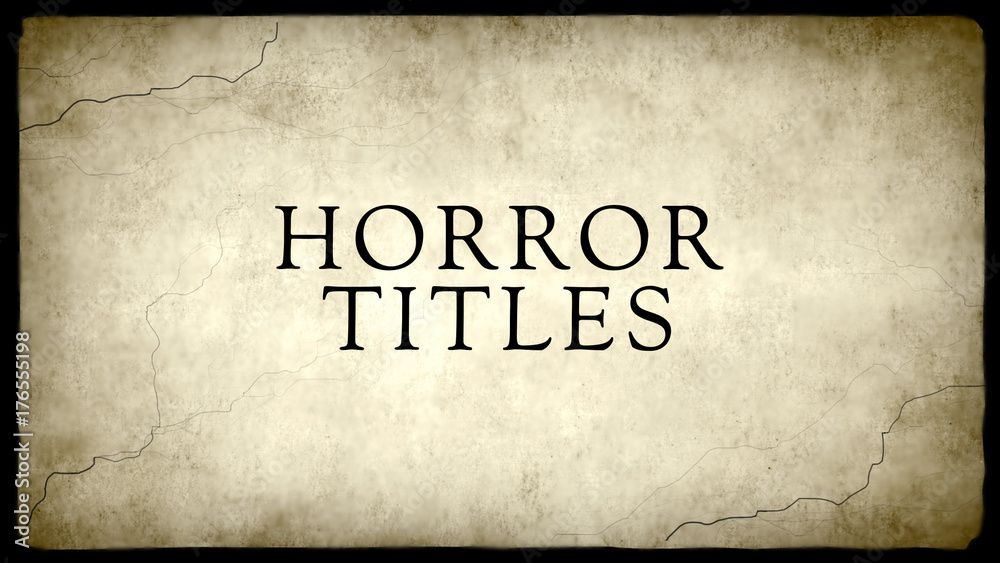 Horror Movie Slide Projector Frame Titles Stock Template | Adobe Stock
