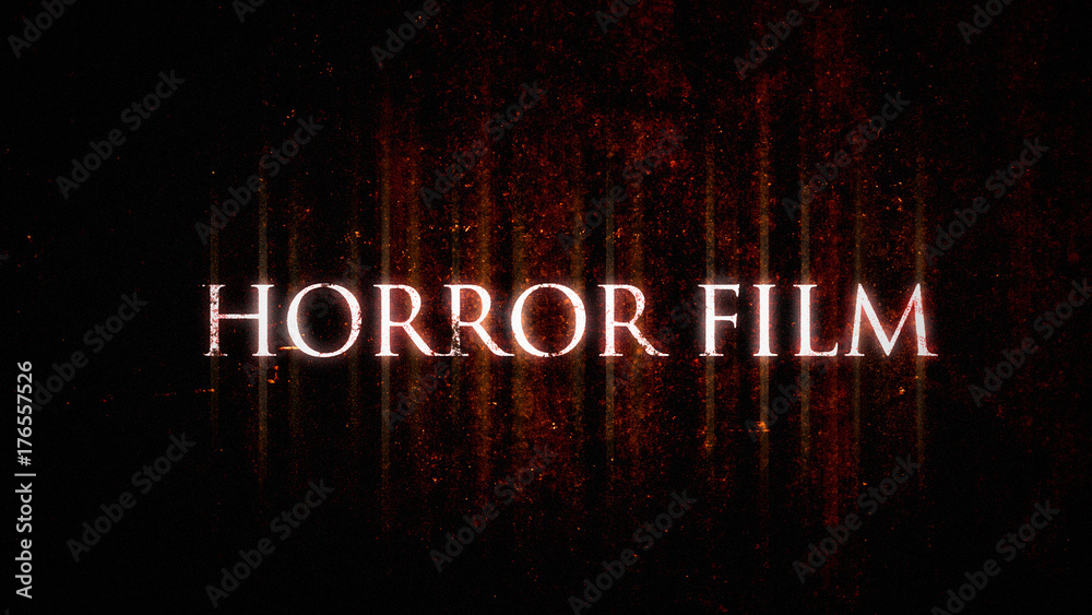 Horror Film Style Title Stock Template | Adobe Stock