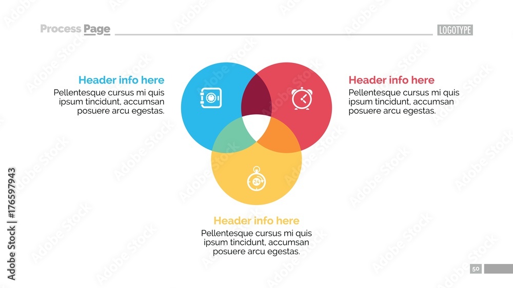 Circular Diagram Slide Template Stock Vector | Adobe Stock