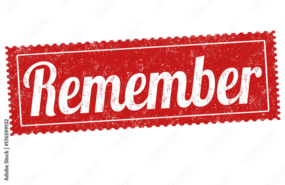 Remember sign or stamp Stock Vector | Adobe Stock