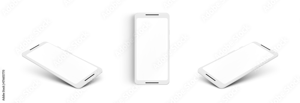 Phone isolated on white background. New version of cell phone x with ...