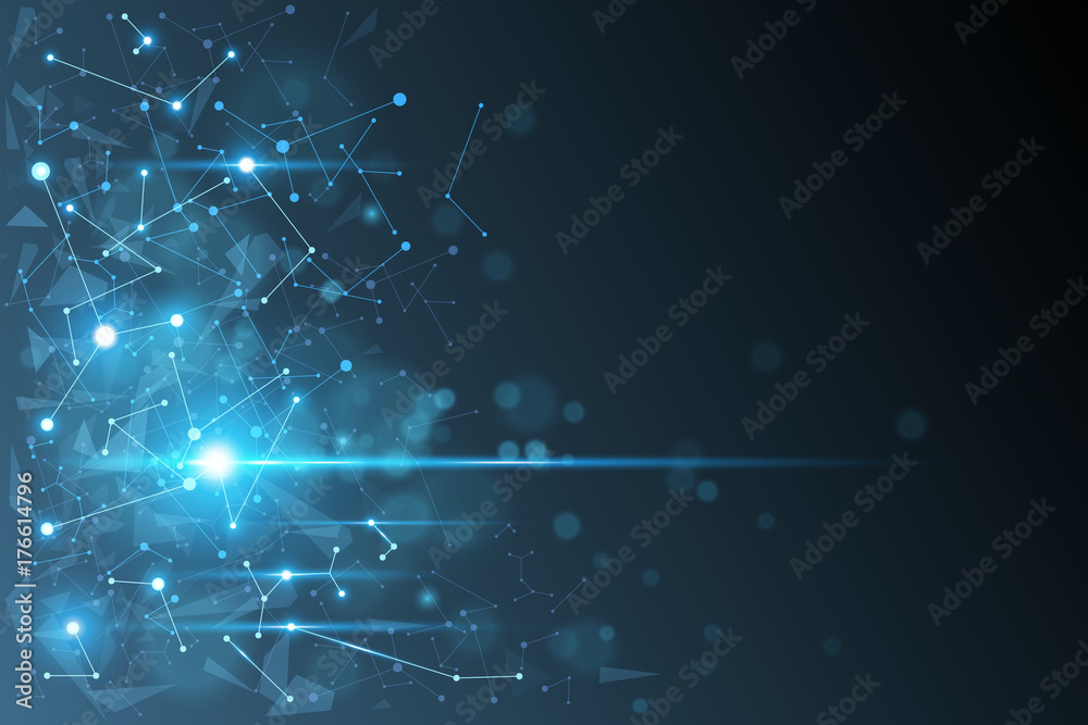 molecule technology background Stock Vector | Adobe Stock