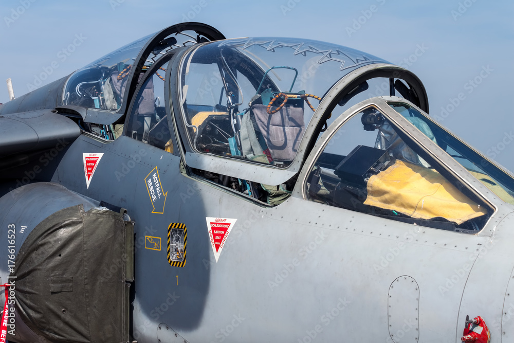 fighter jet cockpit in the opened position Stock Photo | Adobe Stock