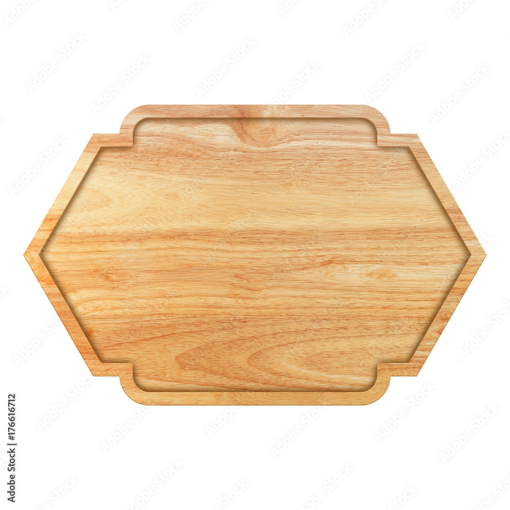 Wooden sign boards isolated on white background with objects clipping ...