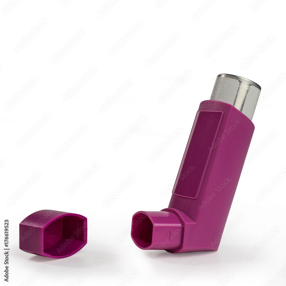 asthma inhaler isolated on white background Stock Photo | Adobe Stock