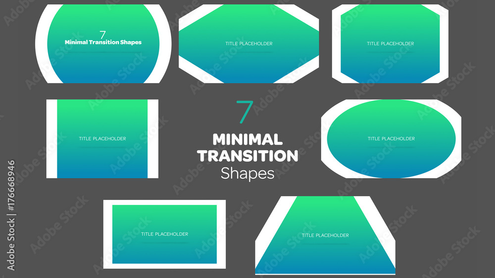 Minimal Titles with Shapes Transition Stock Template | Adobe Stock