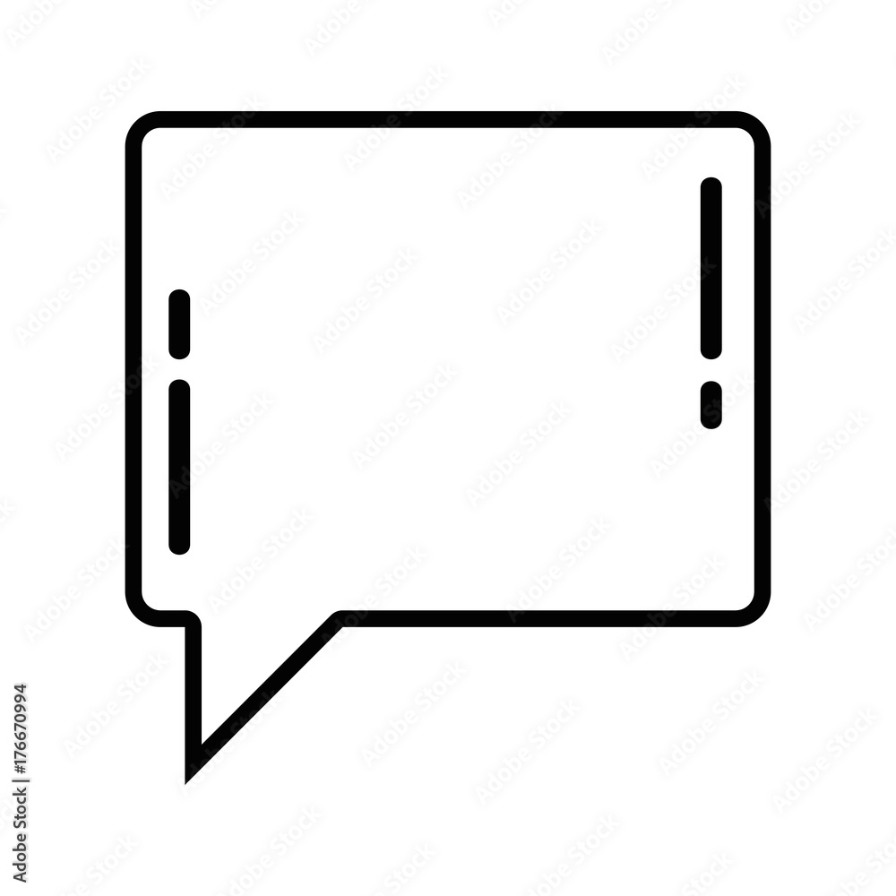 line chat bubble notes text message vector de Stock | Adobe Stock