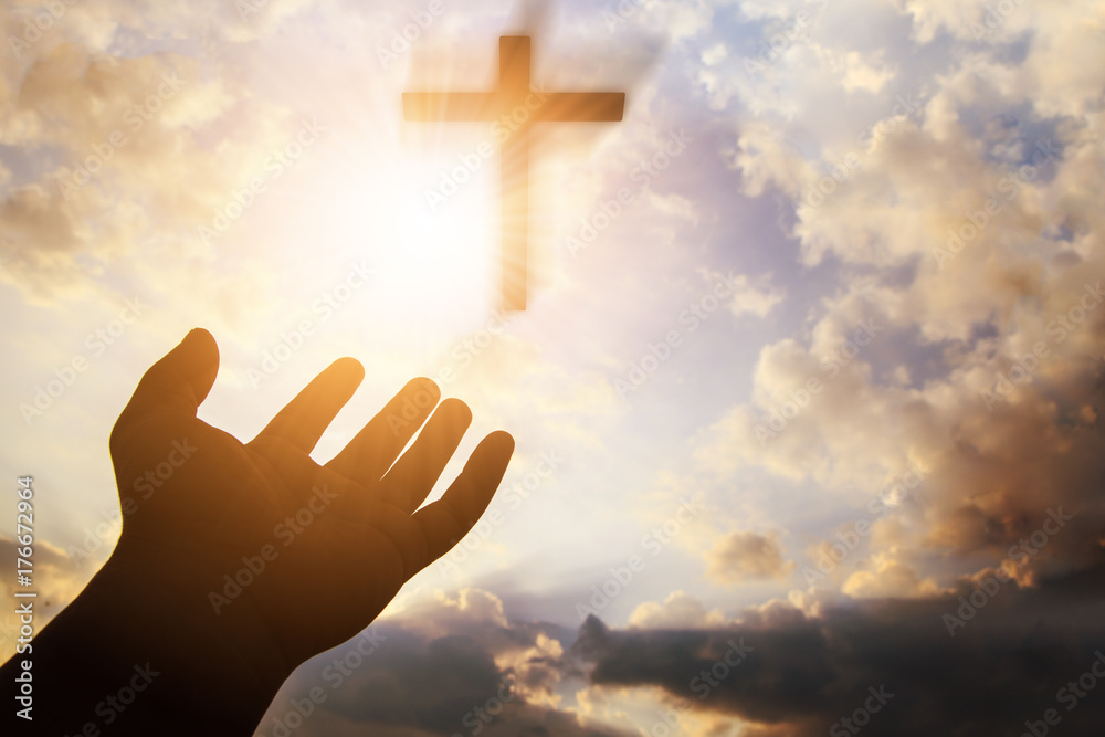 Human hands open palm up worship. Eucharist Therapy Bless God Helping ...