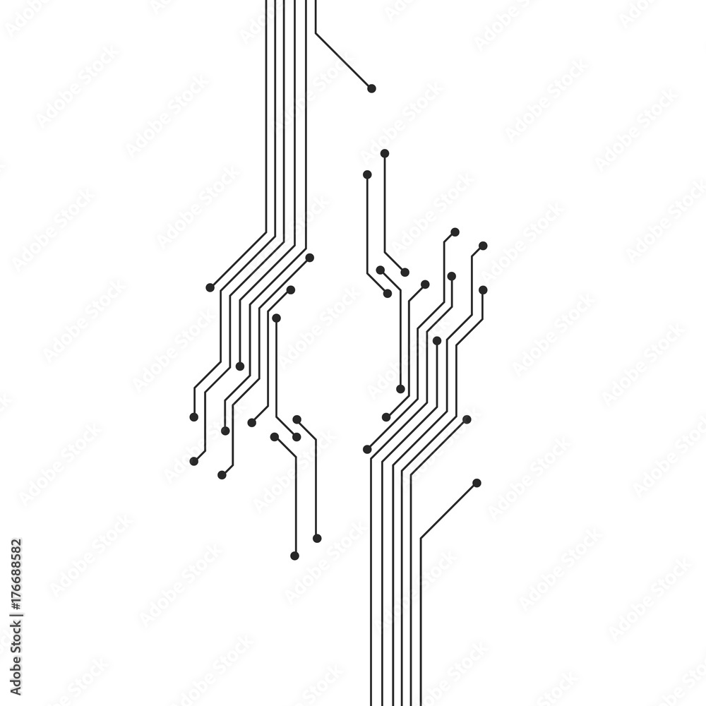 Abstract circuit tree board. Technology modern background for design ...