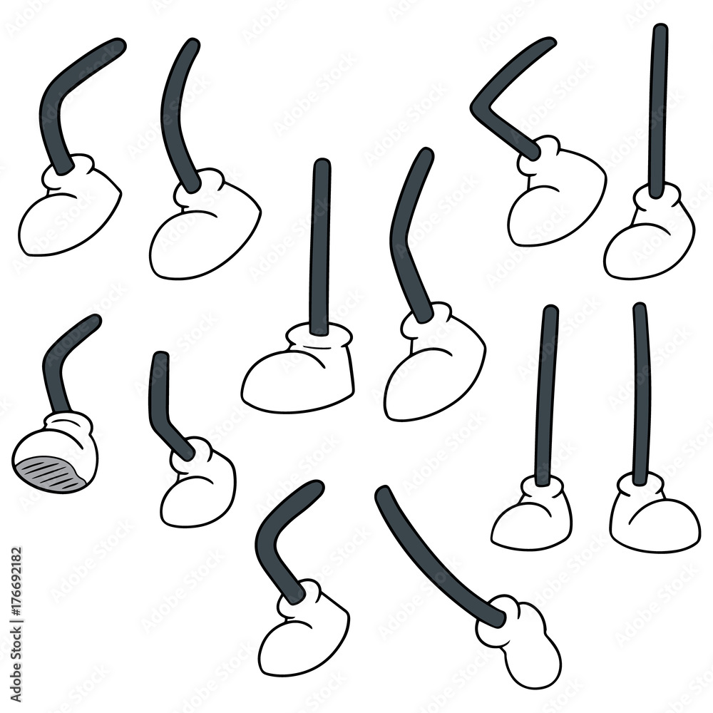 vector set of cartoon leg Stock Vector | Adobe Stock