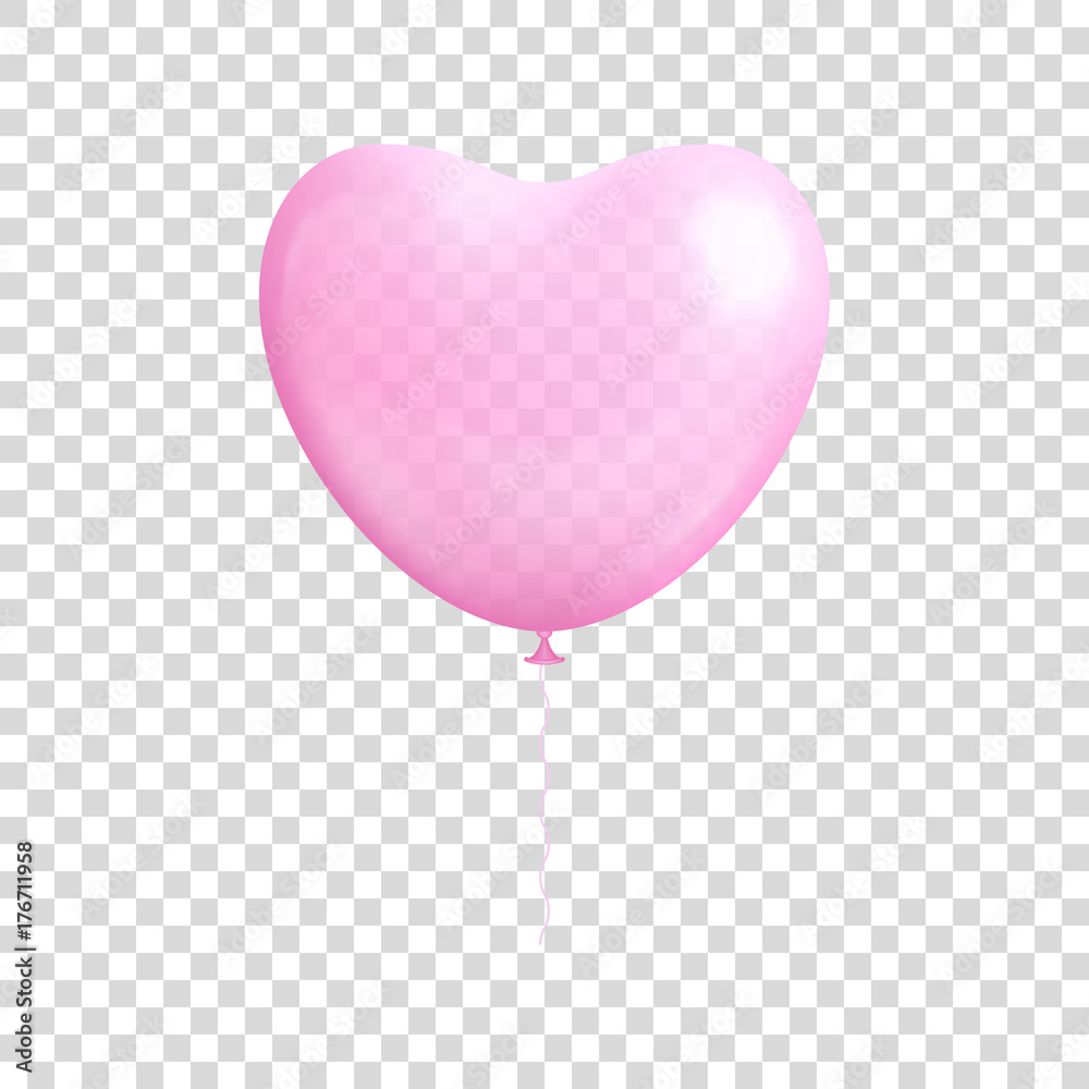 Heart shaped balloon transparent isolated. Heart shaped balloon ...