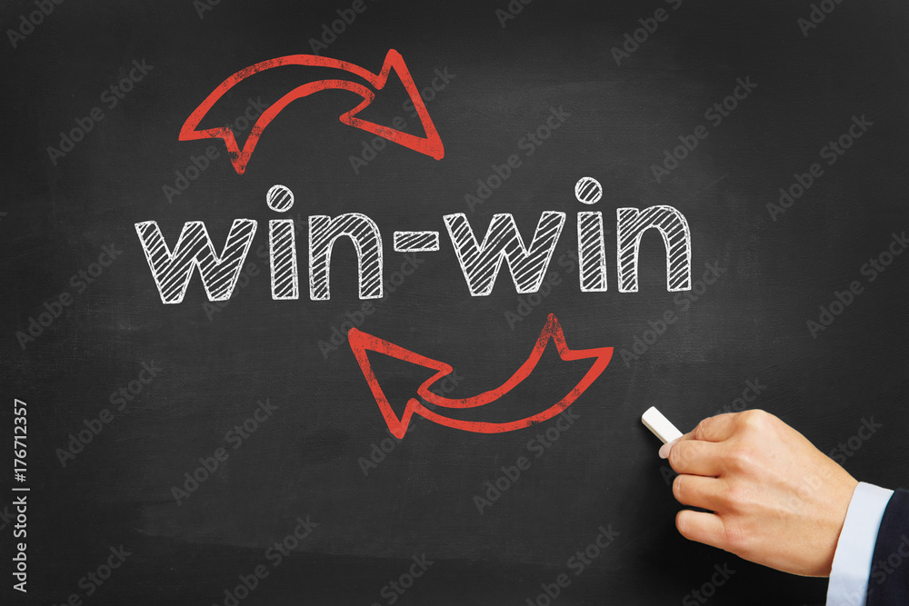 Win-Win Situation auf Tafel Stock Photo | Adobe Stock