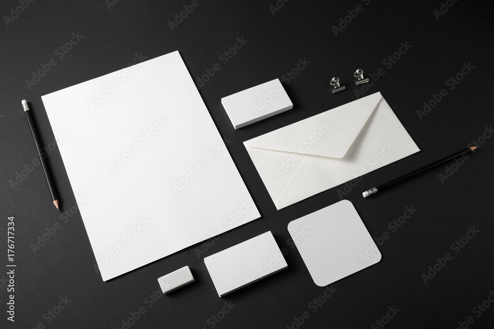 Blank stationery set with plenty of copy space for placing your design ...