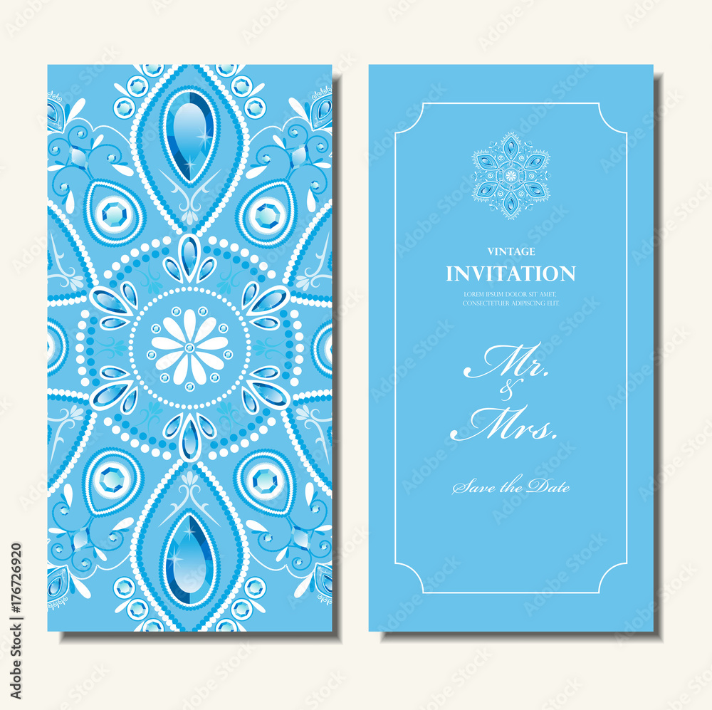 Wedding Invitation Background Designs Blue