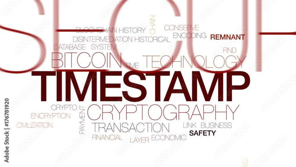 Vidéo Stock Timestamp animated word cloud, text design animation ...