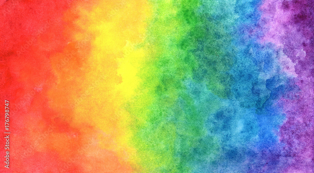 Rainbow in watercolor Stock Illustration | Adobe Stock