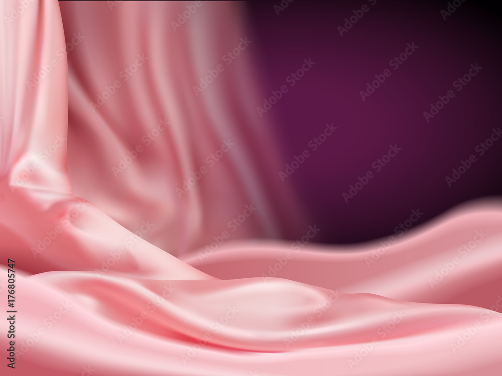 Luxury pink satin background Stock Vector | Adobe Stock