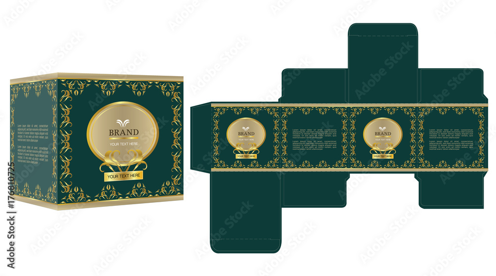 Packaging design, luxury box design template and mockup box ...