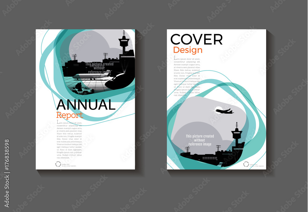 Emerald green modern cover design modern book cover abstract Brochure ...