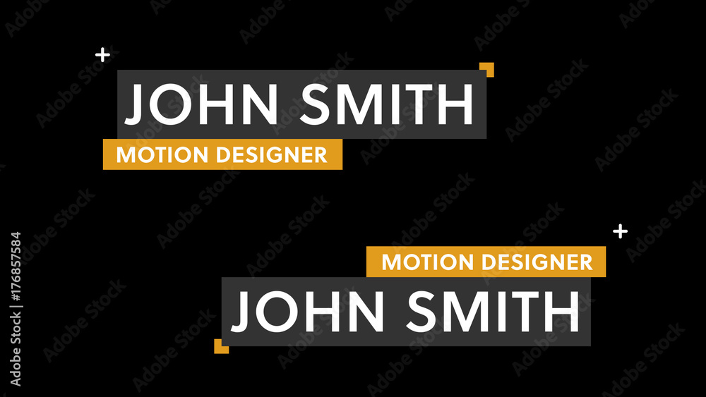 Three-Color Modern Lower Thirds Pack Stock Template | Adobe Stock
