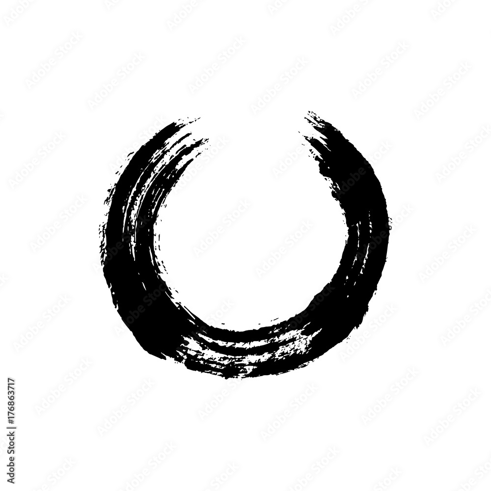 Vecteur Stock Enso open circle. Buddhist symbol for the never ending ...