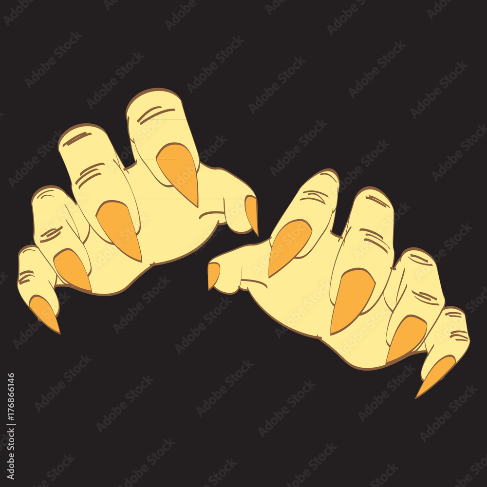 Vector image of monster hands Stock Vector | Adobe Stock