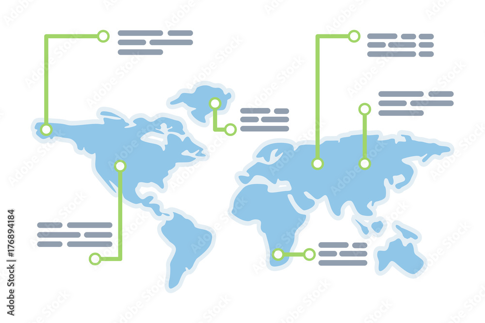 World map information Stock Vector | Adobe Stock