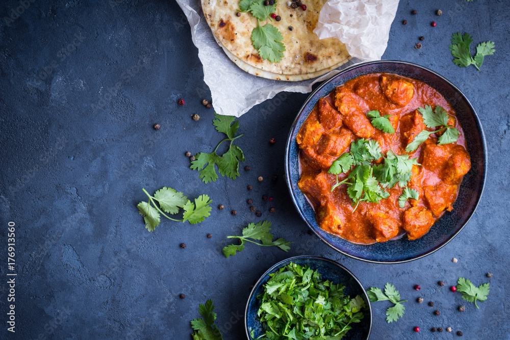 Chicken tikka masala background Stock Photo | Adobe Stock