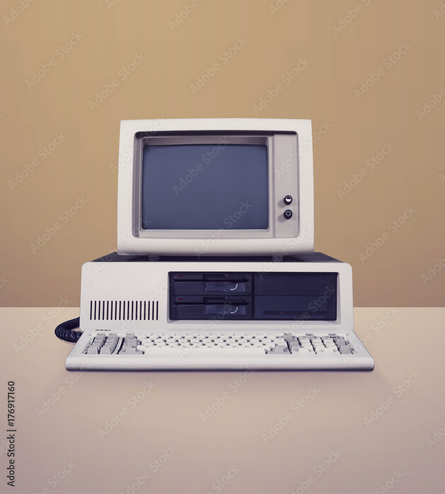 Retro computer Stock Photo | Adobe Stock