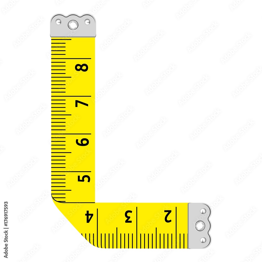Letter l ruler icon, cartoon style Stock Vector | Adobe Stock