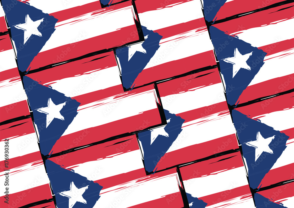 Grunge PUERTO RICO flag or banner Stock Vector | Adobe Stock