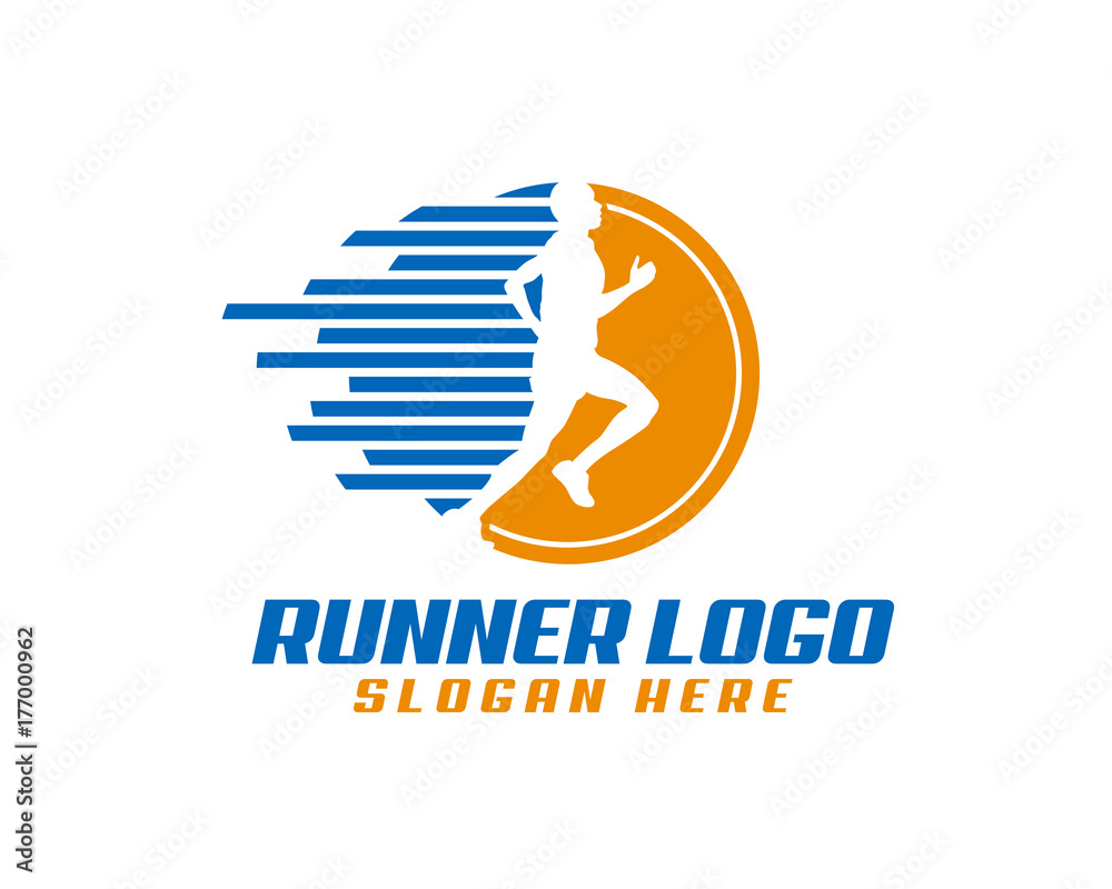 run logo, race logo, fitness logo Stock Vector | Adobe Stock