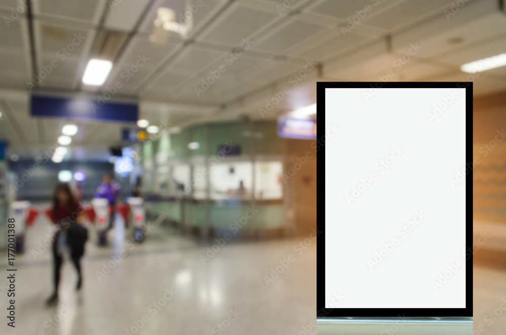blank advertising billboard or showcase light box with copy space for ...