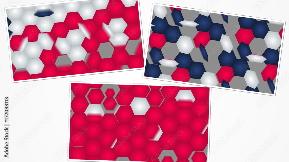 Flipping Hexagons Transition Pack Stock Template | Adobe Stock