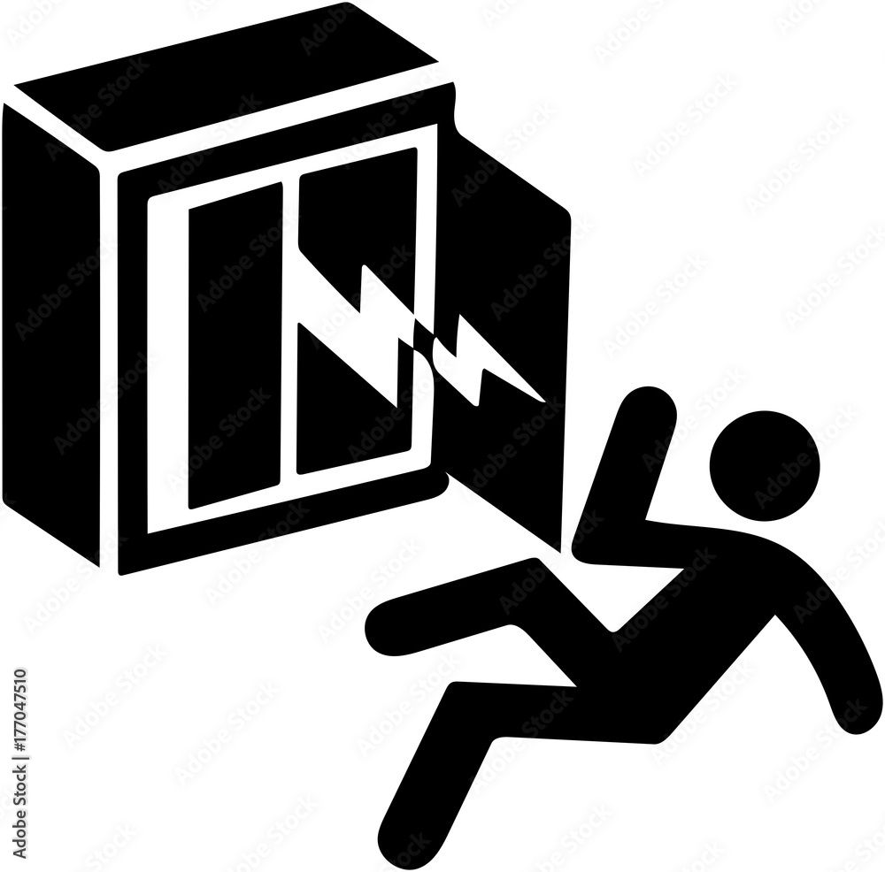 Electricity shock warning, risk of dead. Authorized person only ...