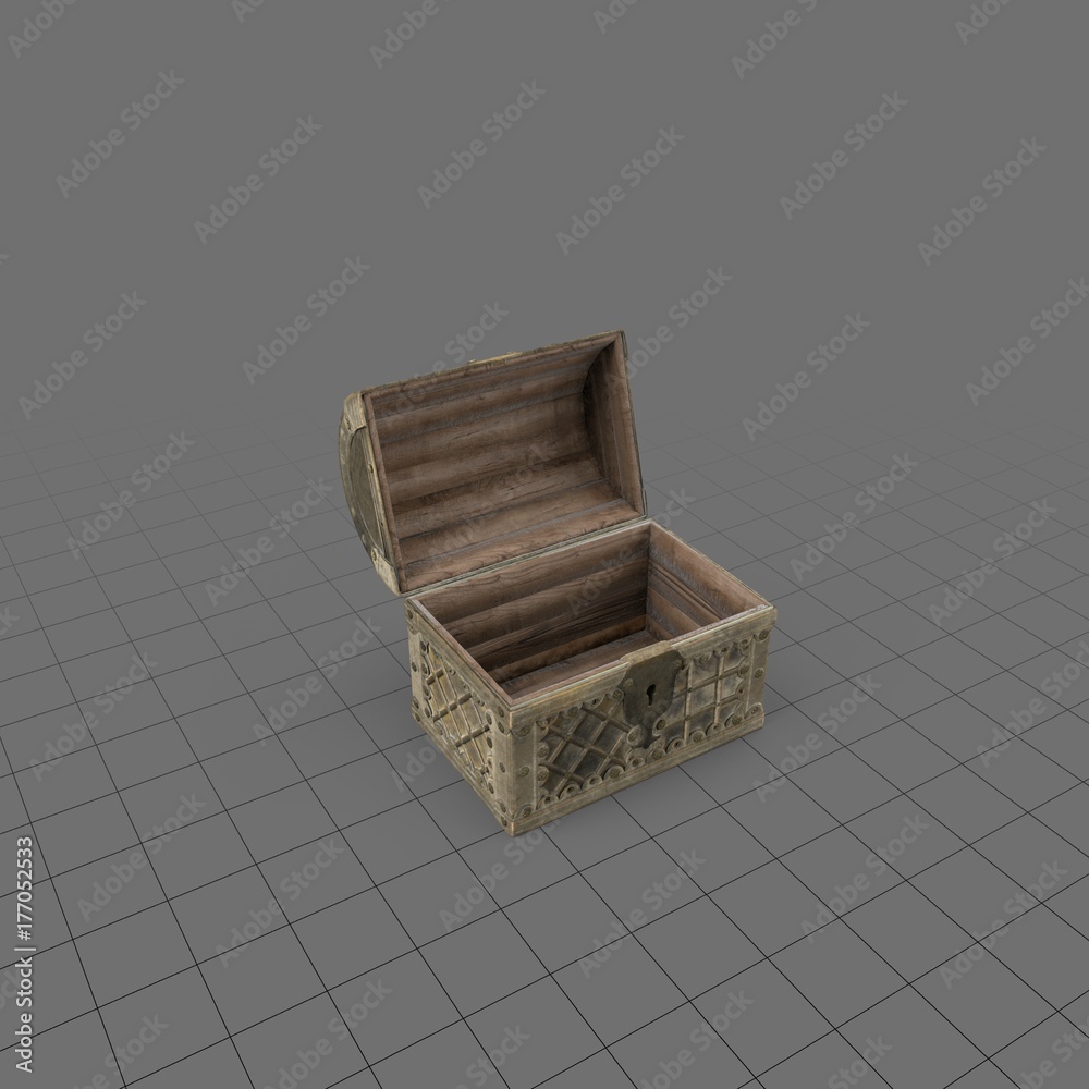 Open medieval chest Stock 3D asset | Adobe Stock