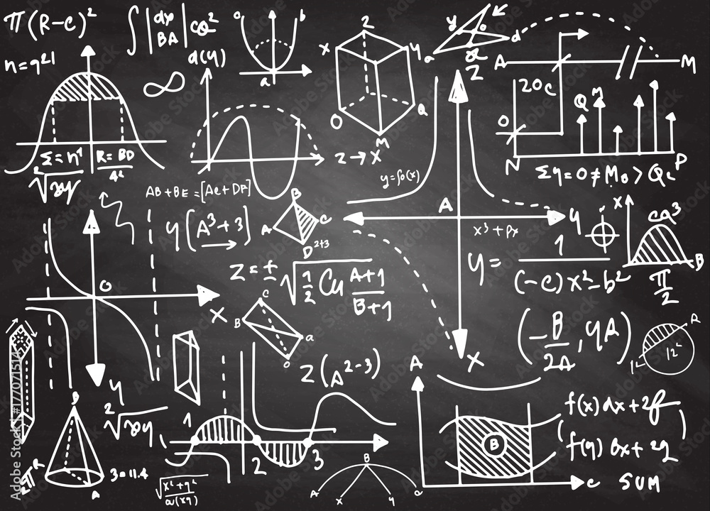 Physical formulas and phenomenon. hand-drawn illustration. science ...
