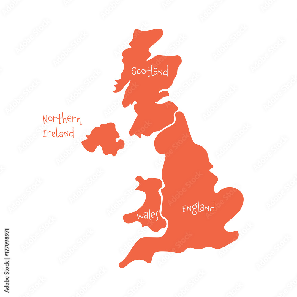 United Kingdom, aka UK, of Great Britain and Northern Ireland hand ...
