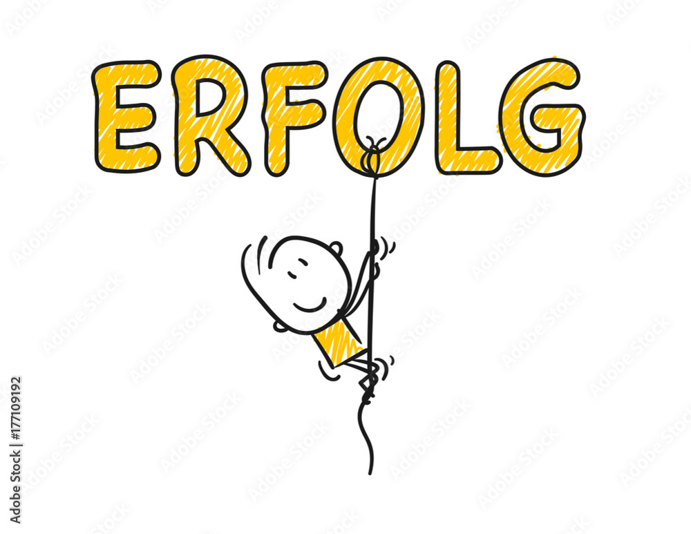 Strichfiguren / Strichmännchen: Erfolg, klettern. (Nr. 138) Stock ...