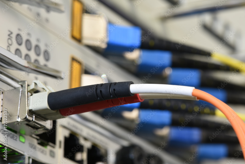Optical Fibre Patch Cords Connected to Passive Line Unit, Information ...