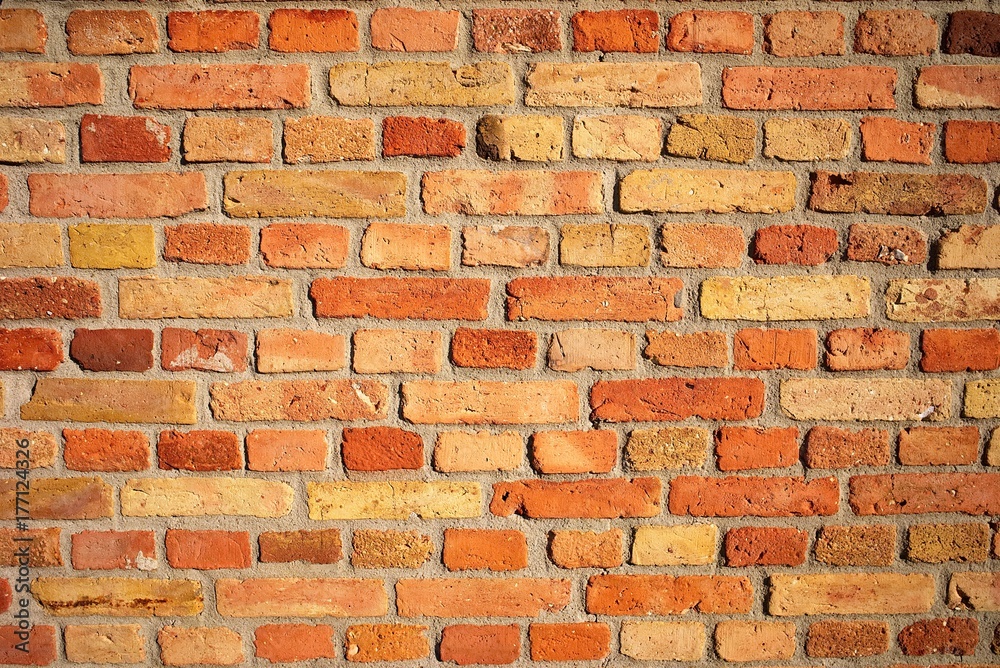 Ziegelwand Hintergrund Textur Stock-Foto | Adobe Stock
