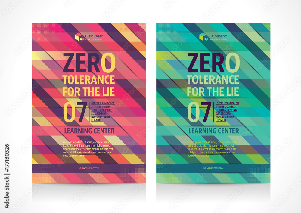 Multipurpose Flyer template layout design with Geometric Element ...