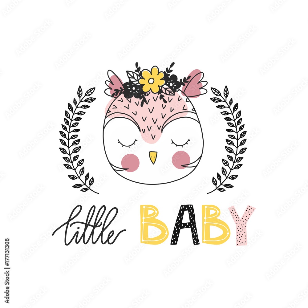 Baby Owl Vector