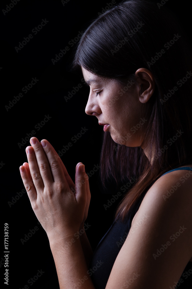 Woman Praying Side