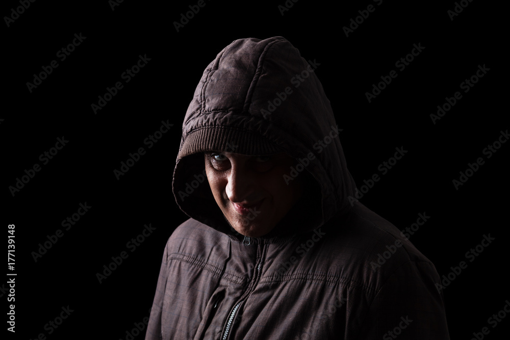 Creepy Man Face Smiling