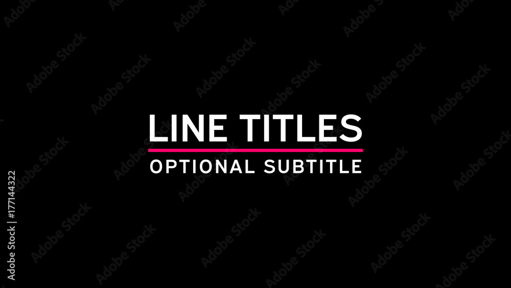 Line Reveal Titles Stock Template | Adobe Stock