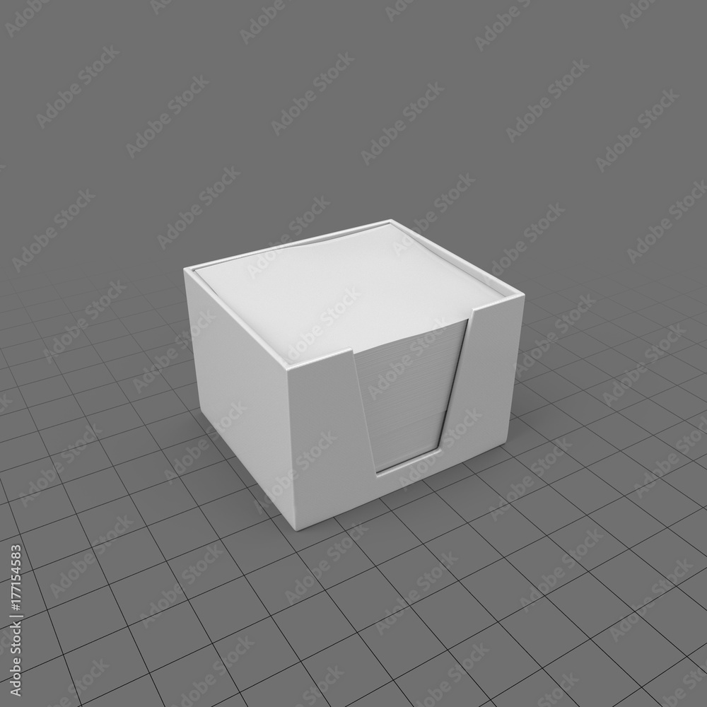 Square notepad stack Stock 3D asset | Adobe Stock