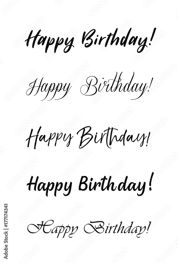 Happy Birthday Hand Lettering