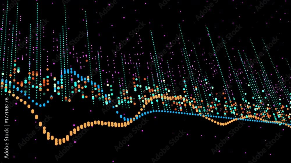 Vidéo Stock Abstract background with animation of growing charts and ...